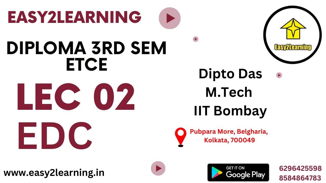 Electronics Device Circuits Lec 02 Etce Semester Free Course By