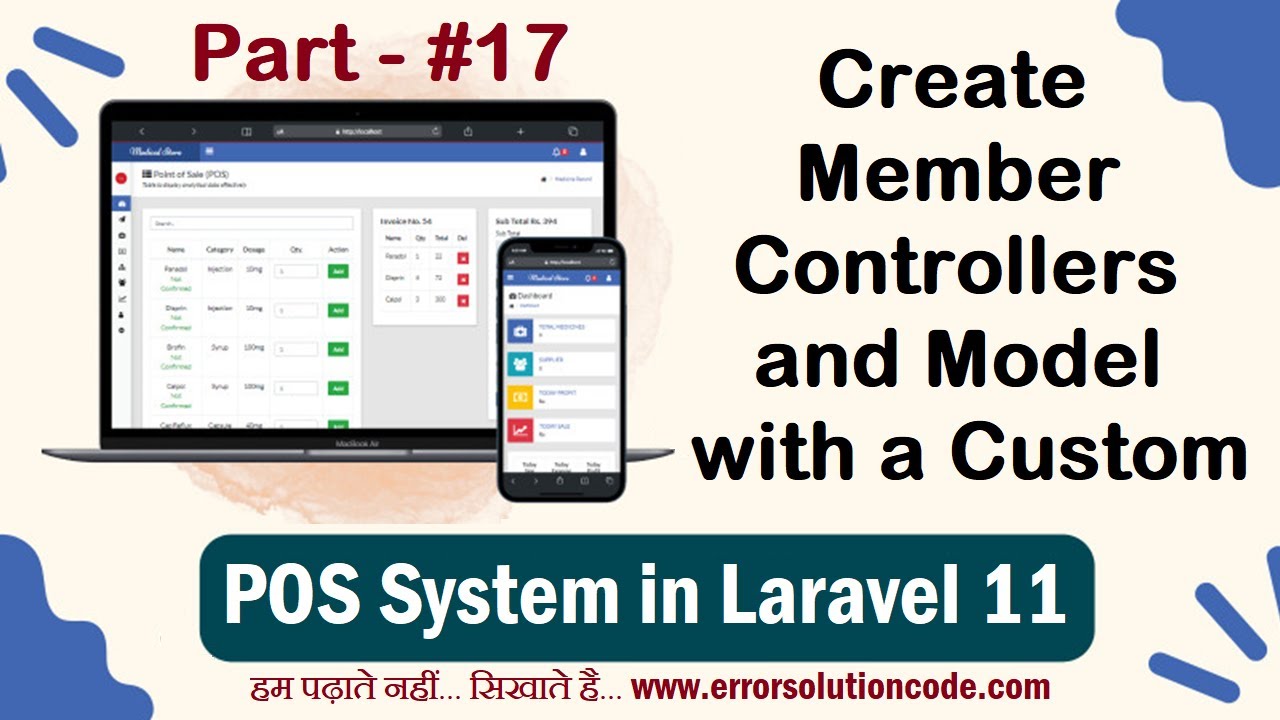Create Member Controllers And Model With A Custom In Laravel 11 Pos