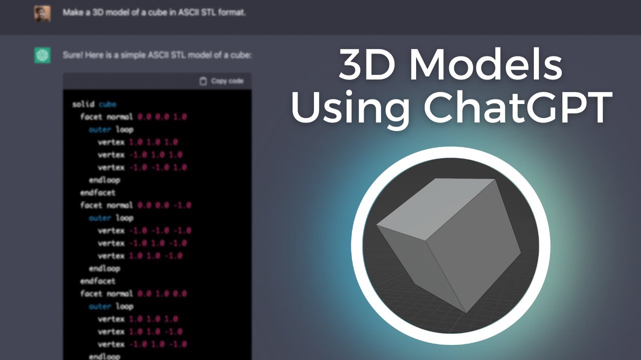 Make 3d Models Using Chatgpt Youtube