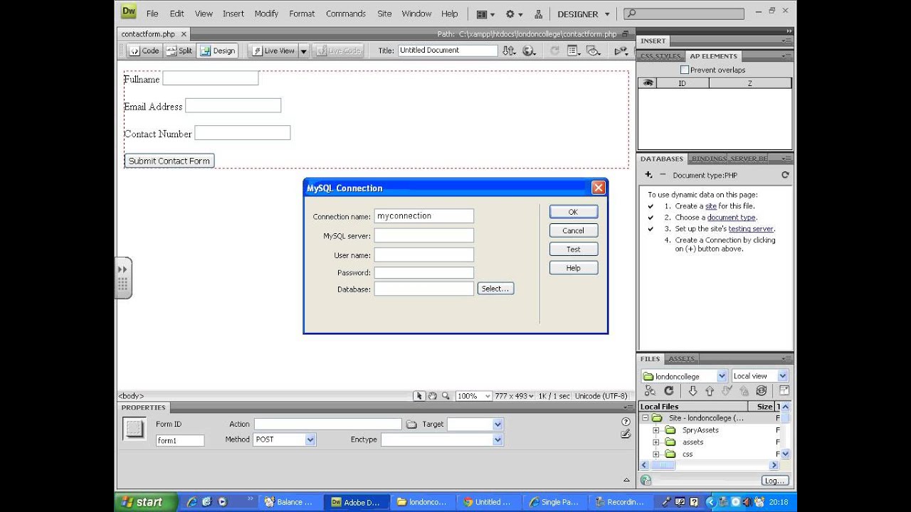 Insert Record Database Tutorial Youtube