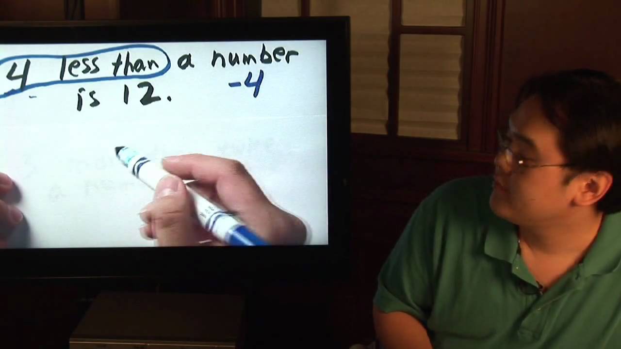 Math Help How To Write An Equation Youtube