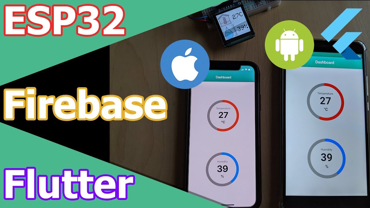 Esp32 Flutter Firebase Temperature Humidity Check App Youtube