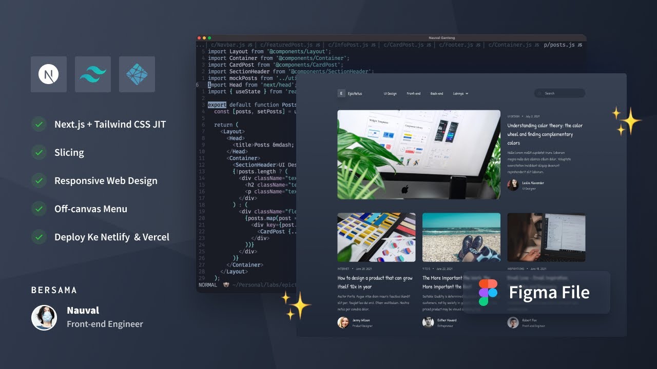 Tutorial Slicing Ui Design Figma Dengan Next Js Tailwind Css Jit Dan