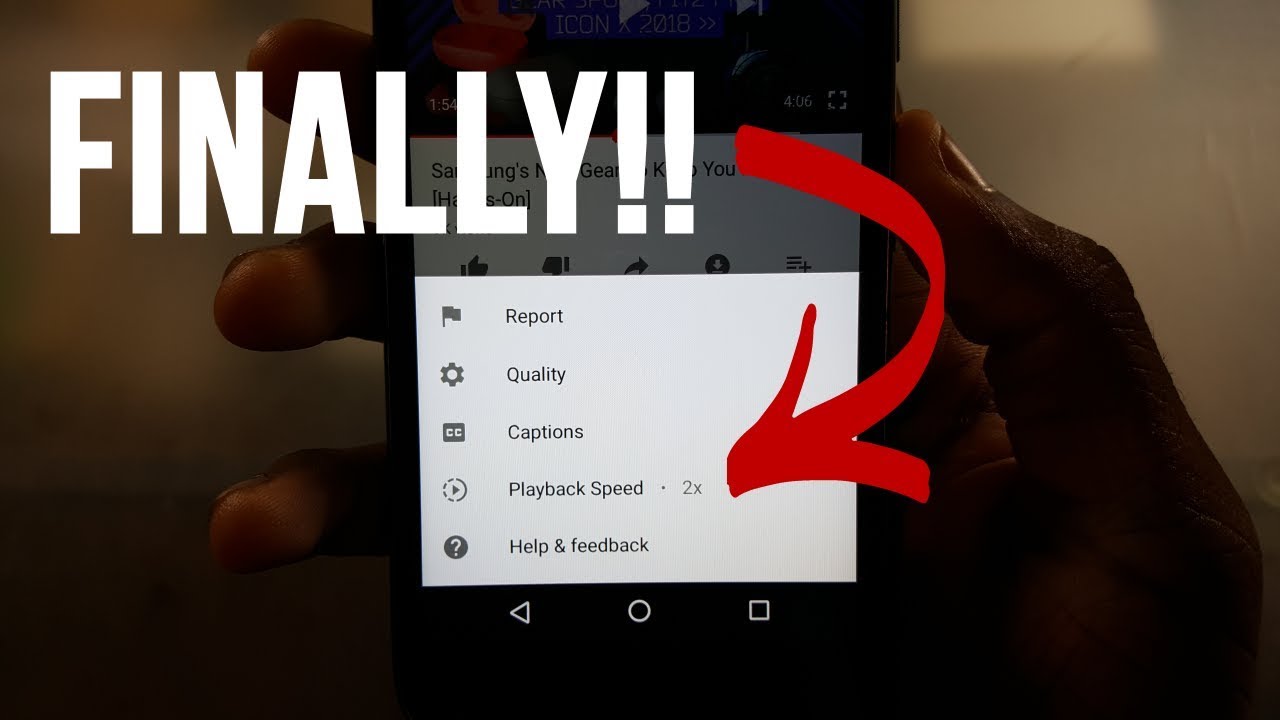 How To Change Video Playback Speed On The Youtube App Youtube