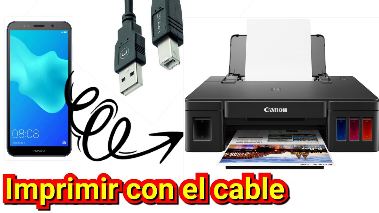Como Imprimir Con Un Teléfono Celular Cable Usb Otg Adaptador Youtube
