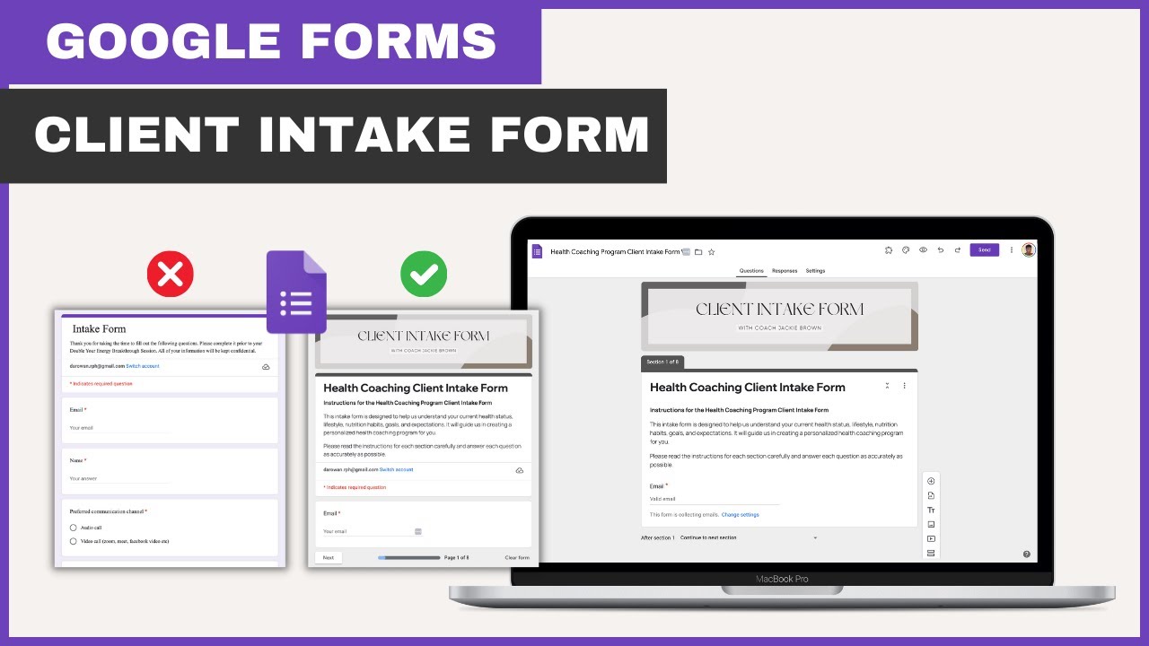 Create A Professional And Customized Client Intake Form With Google