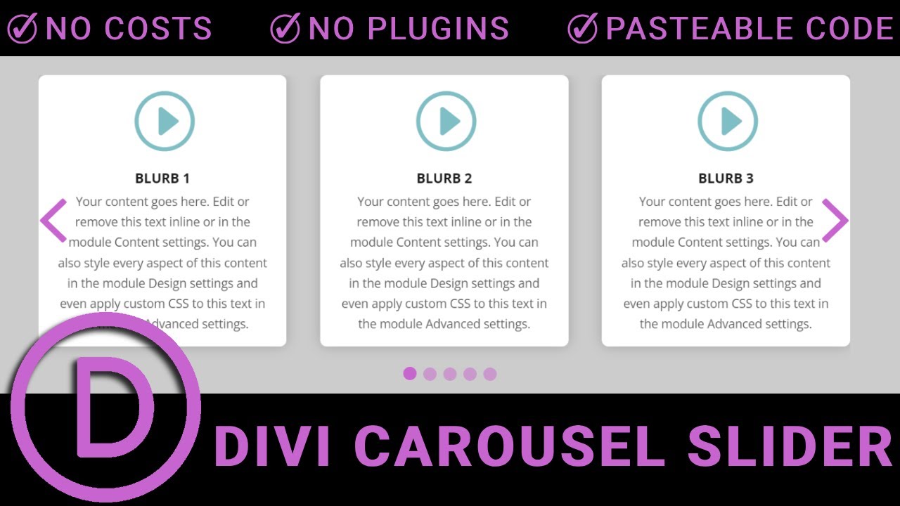 How To Create A Divi Carousel Slider Without Plugins Easy Step By