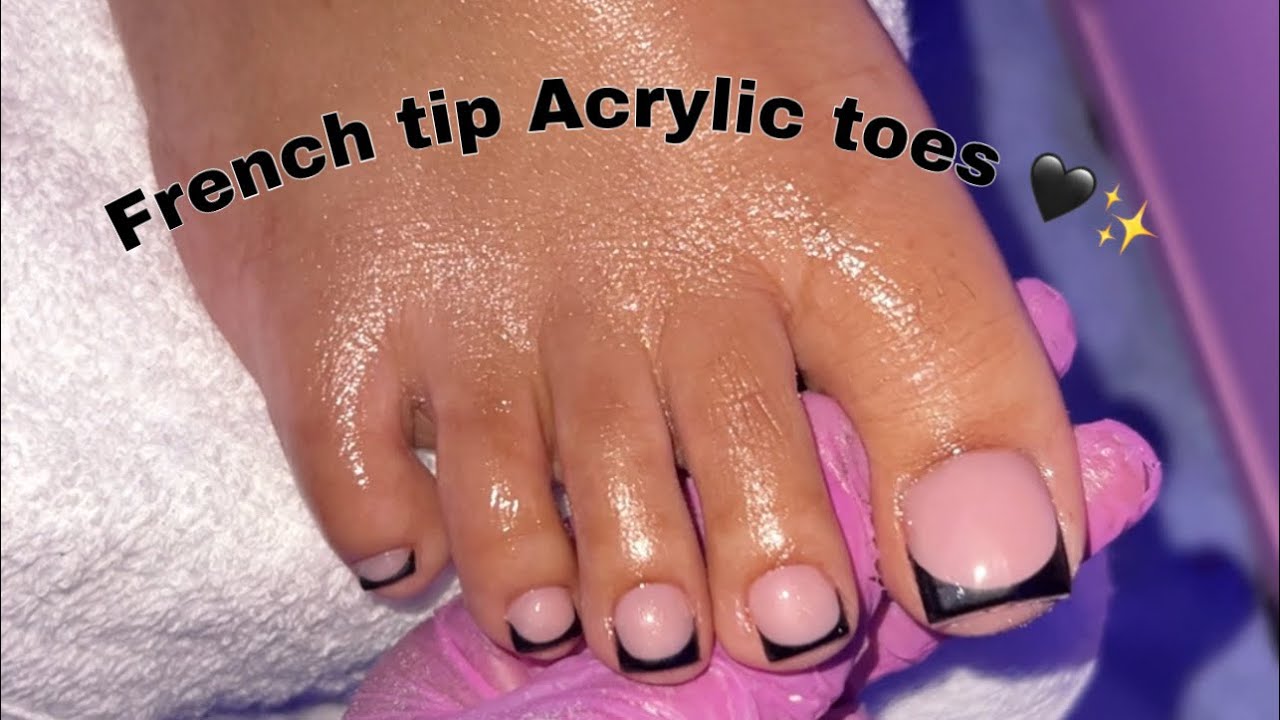 Acrylic Toe Tutorial French Tips How To Do Acrylic Toes Youtube