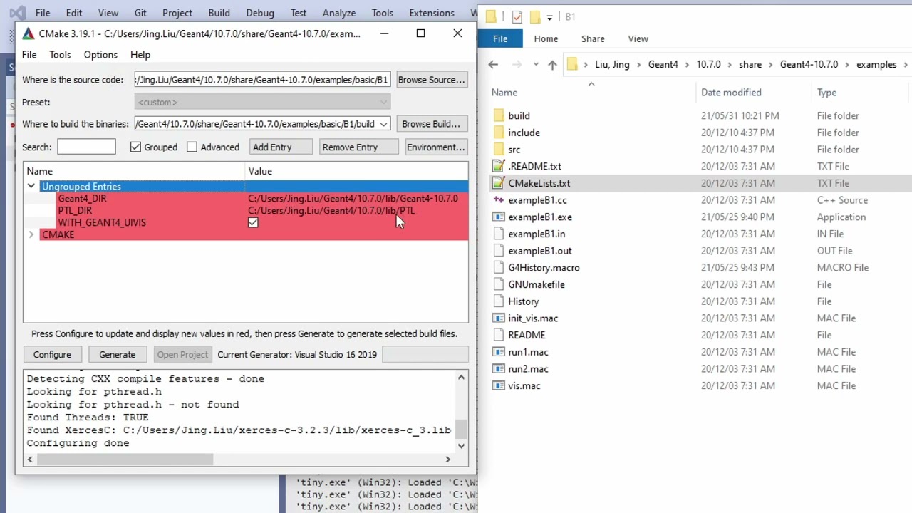 How To Compile An Official Geant4 Example Youtube
