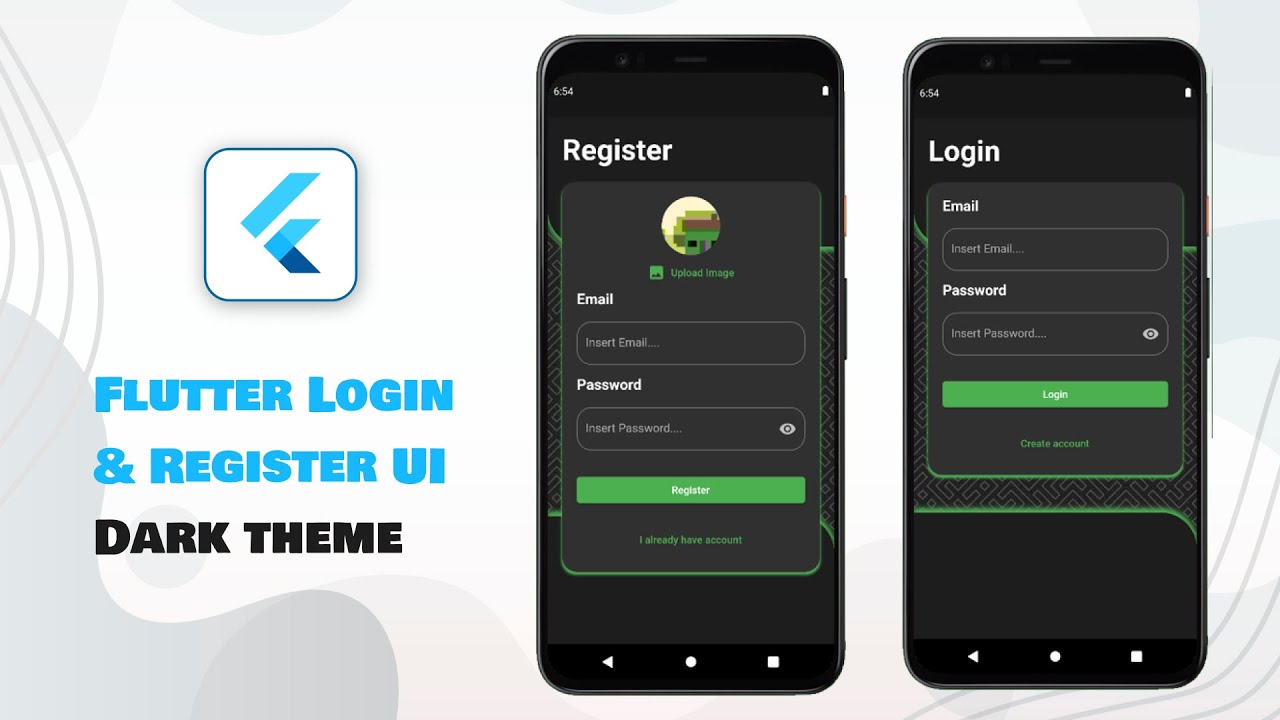 Tutorial Flutter Dark Theme Login And Register Ui With Provider