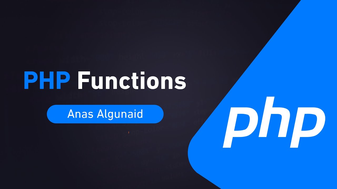 Web Based Systems Lecture 8 Php Functions Youtube