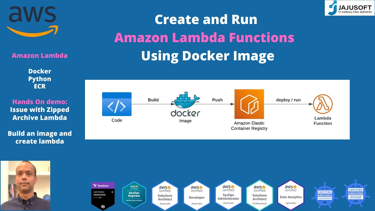 Create Aws Lambda Function Using Docker Image Hands On Tutorial Youtube