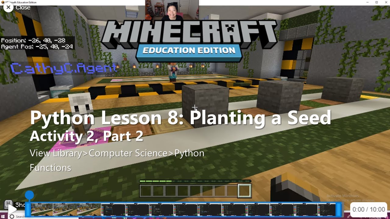 Minecraft Ee Python Walkthrough Lesson 8 Functions Activity 2 Part