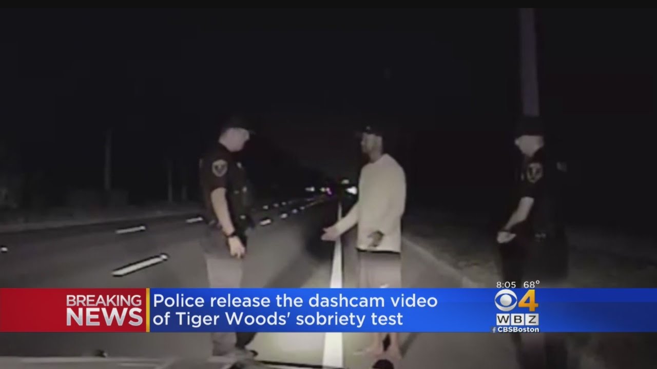 Police Release Dashcam Video Of Tiger Woods Sobriety Test Youtube