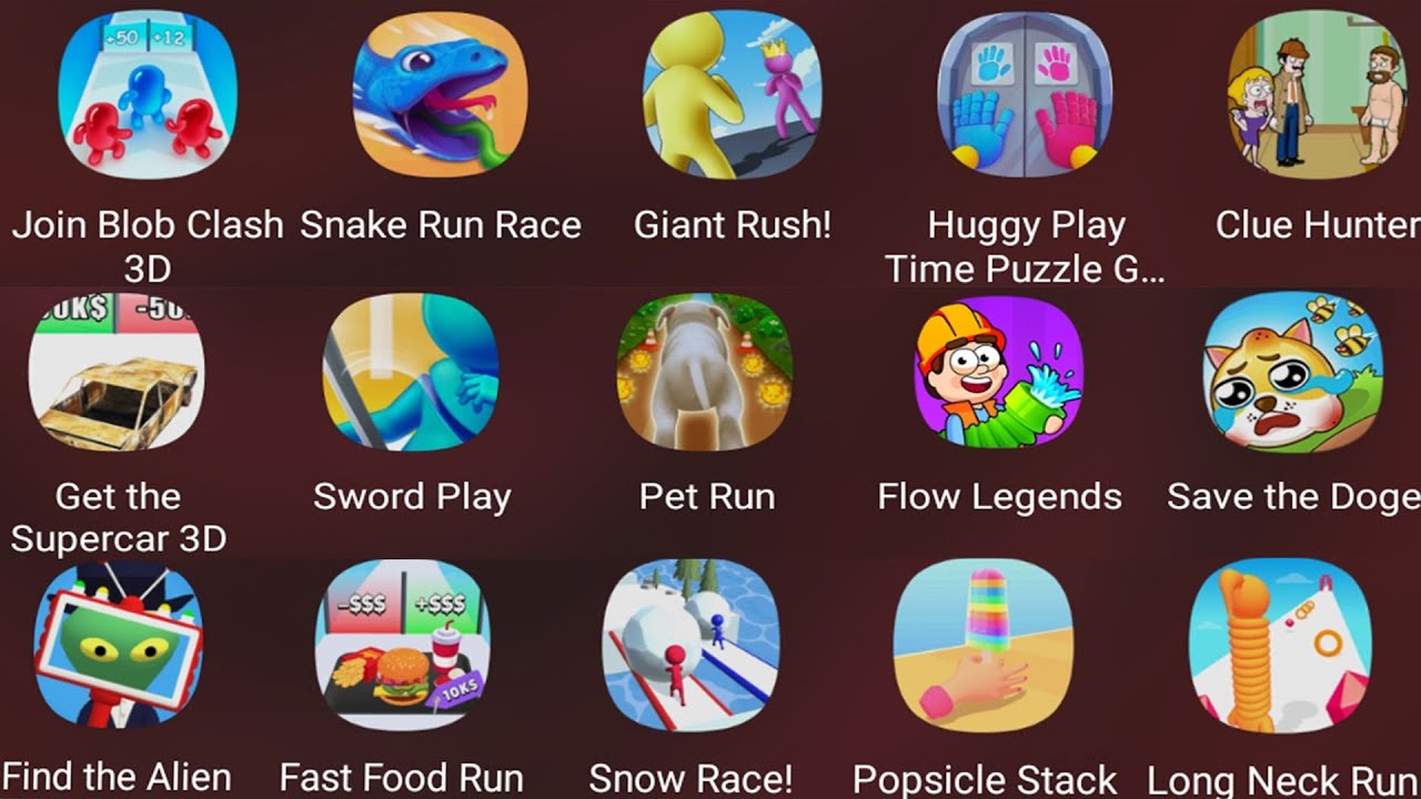 Giant Rush Huggy Play Time Puzzle Game Clue Hunter Get The Supercar 3d