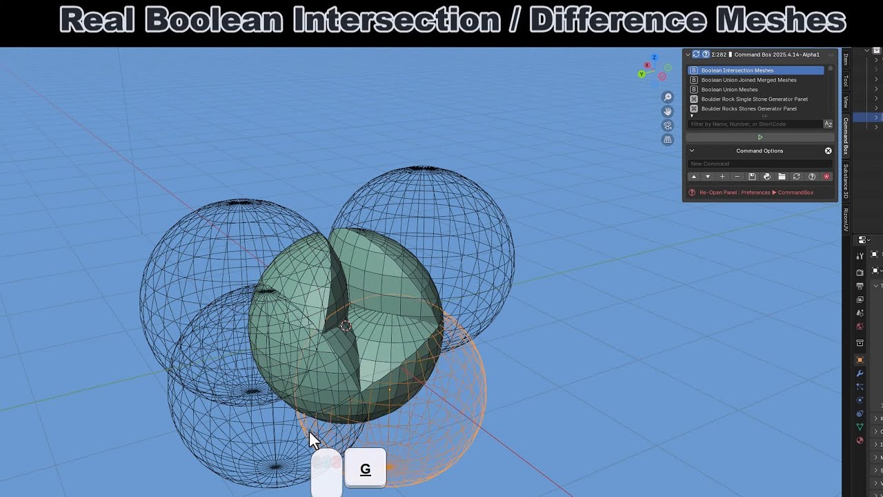 Real Boolean Intersection Difference Meshes In Blender Youtube