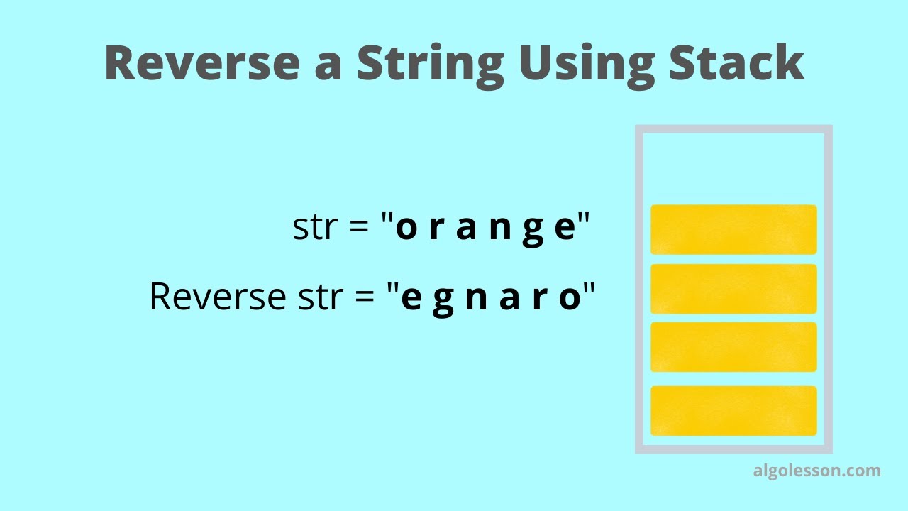 Reverse A String Using Stack Youtube