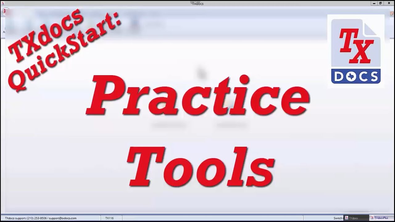 Txdocs Practice Tools Quickstart Youtube