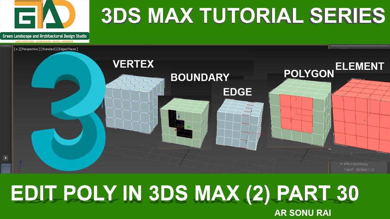Edit Poly In 3ds Max 2 Part 30 Ii 3ds Max Full Tutorial Series Youtube