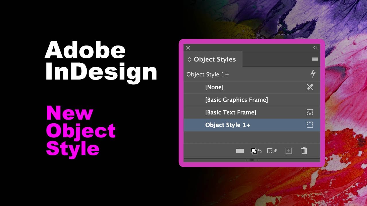 Object Style In Indesign Youtube