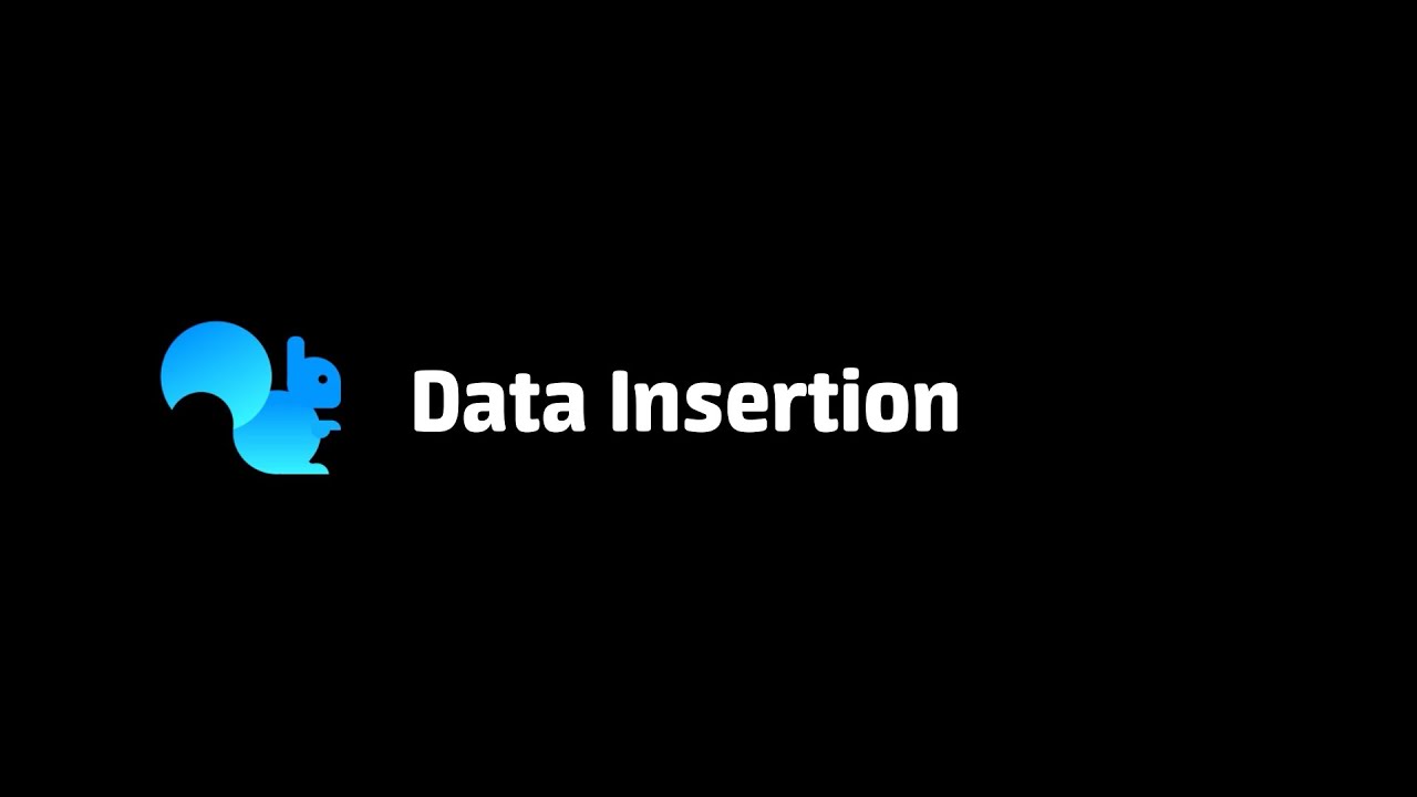 Squirrel Tutorial Data Insertion Youtube
