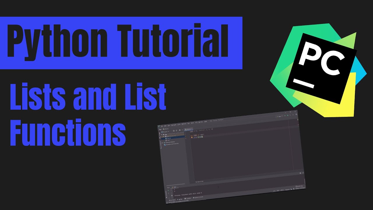 Python Tutorial Part 7 Lists Youtube