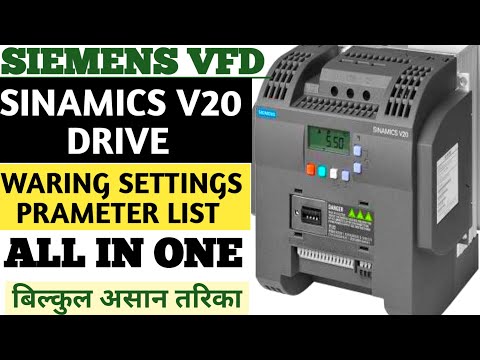 Siemens V20 Parameter Setting Siemens V20 Vfd Settings Youtube