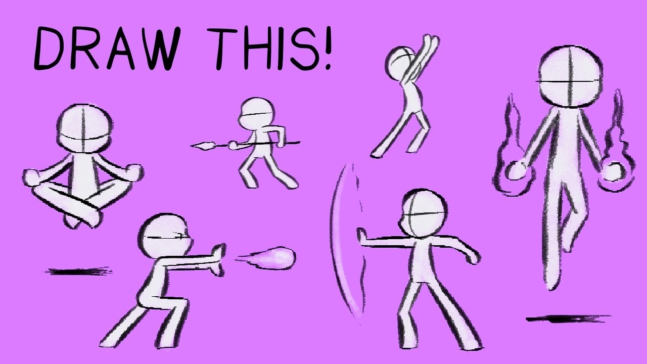How To Draw 8 Wizard Base Poses Youtube
