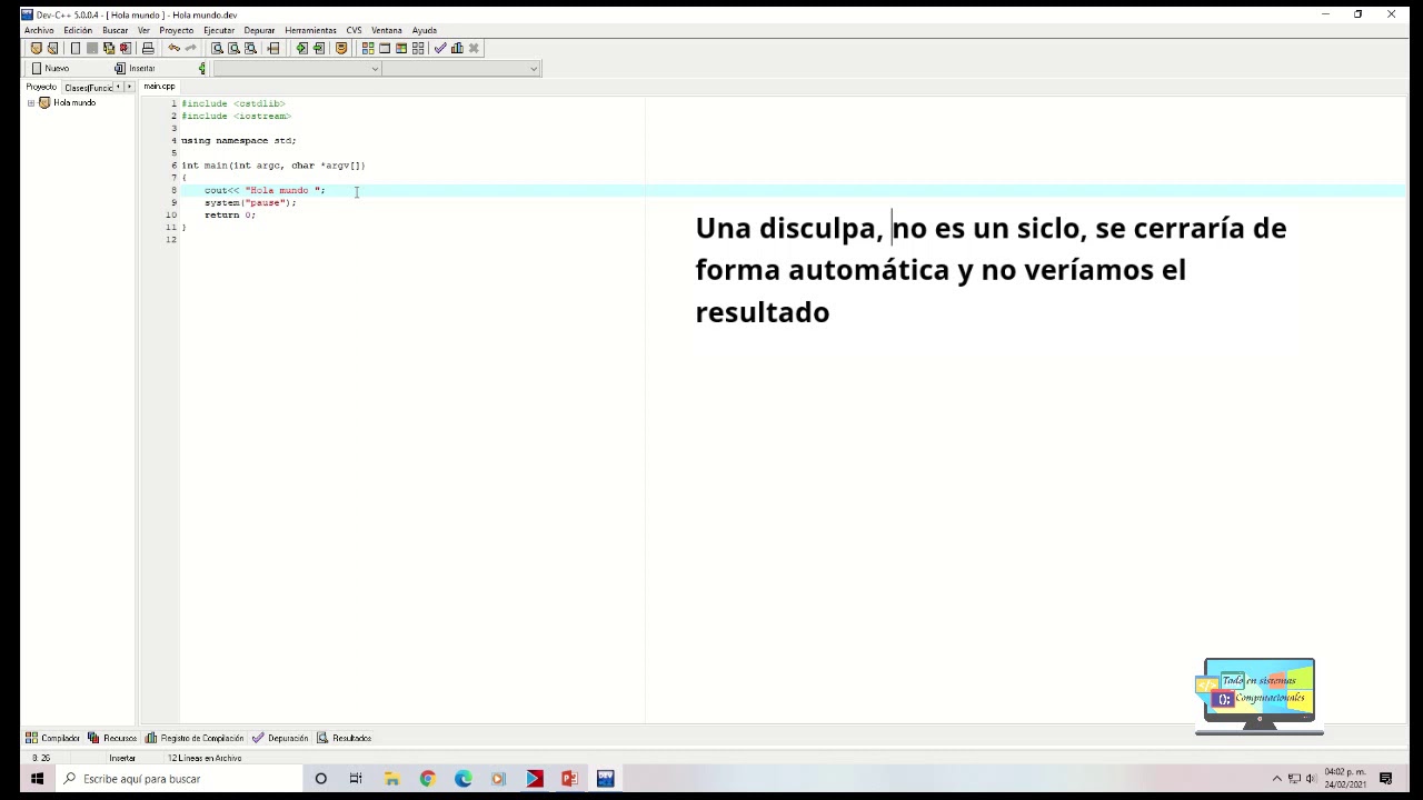 Hola Mundo Programación En Dev C Youtube