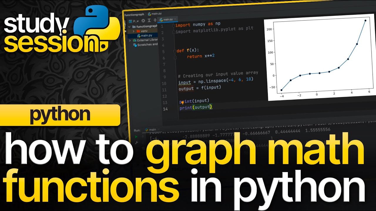 How To Graph Math Functions In Python Youtube