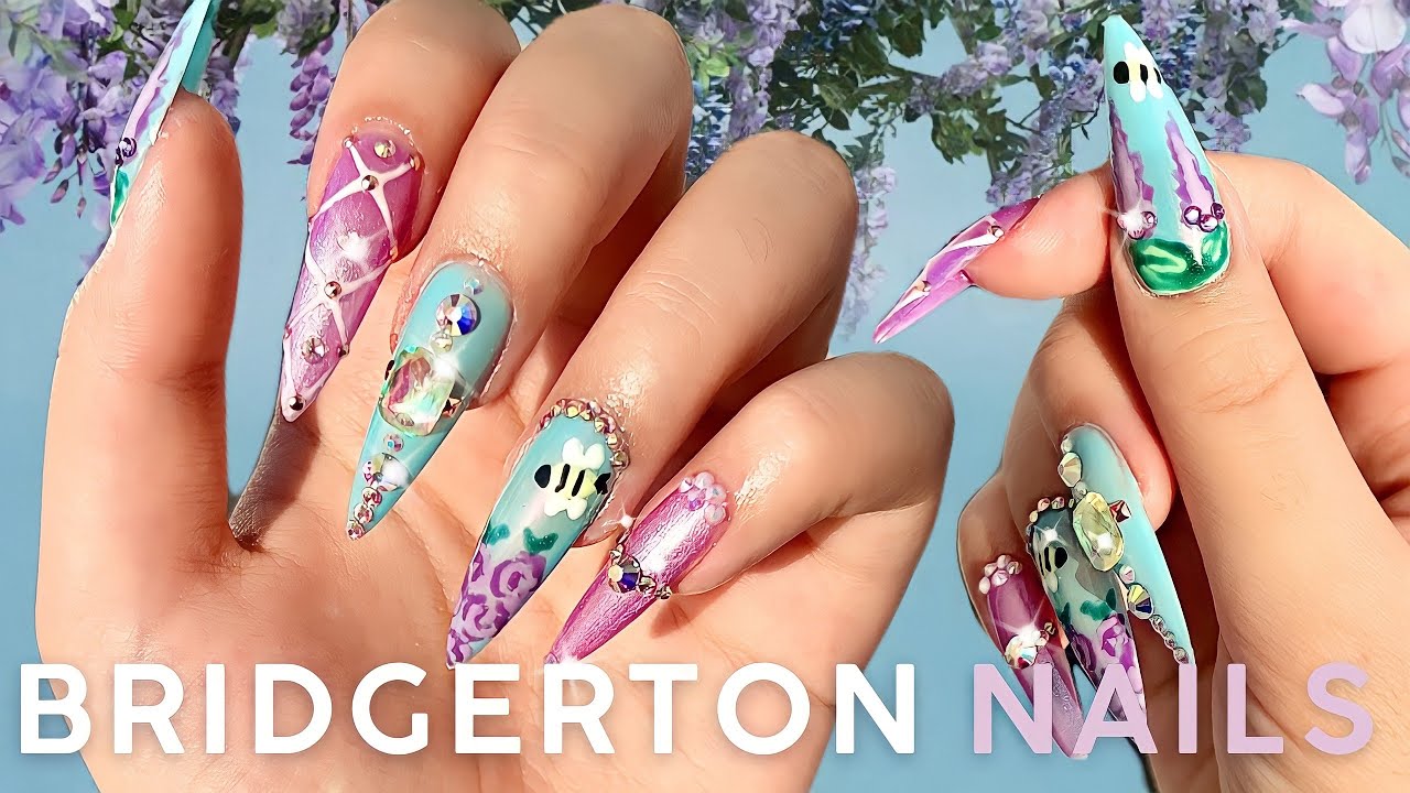 Bridgerton Inspired Nail Tutorial рџ ћ Easy Nail Extensions At Home