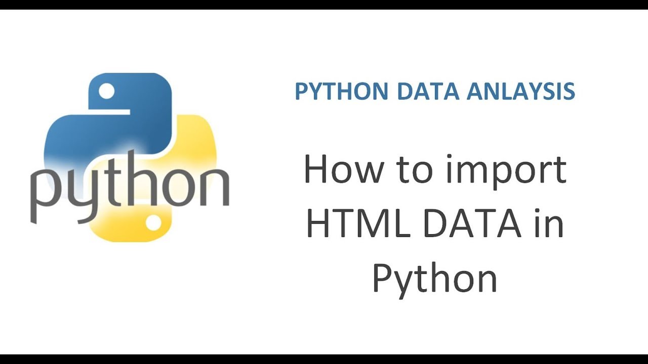 Python Pandas Tutorial 8 How To Import Html Data In Python