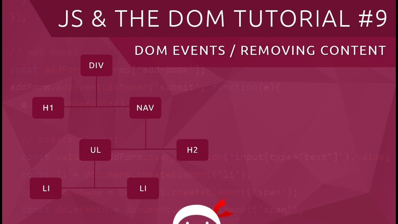 Javascript Dom Tutorial 9 Events Youtube
