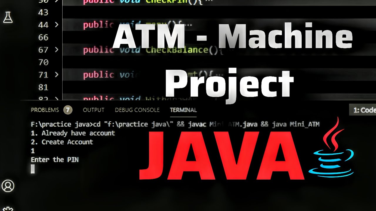 Atm Project In Java Mini Projects M U S T W A T C H Youtube