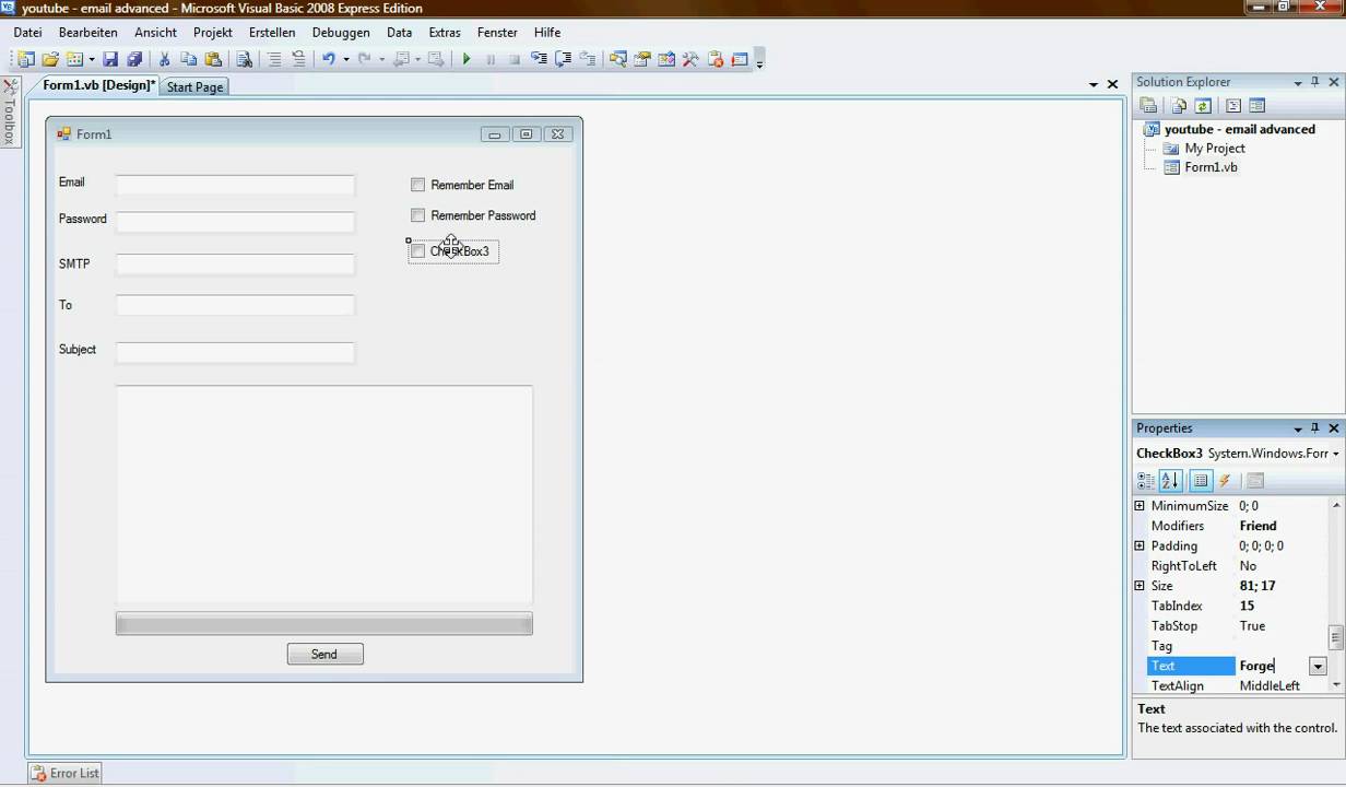 Visual Basic 2008 Advanced Email Sender Youtube