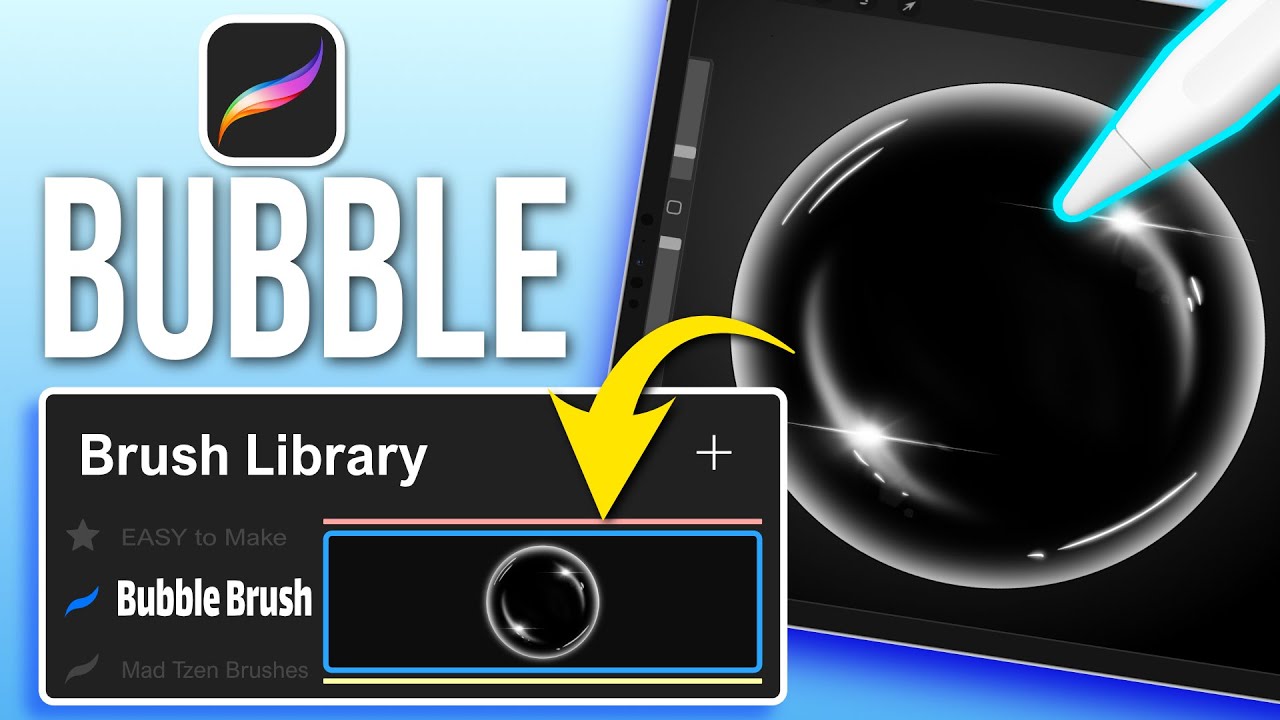 How To Draw A Bubble Make Brush In Procreate Tutorial For Beginners