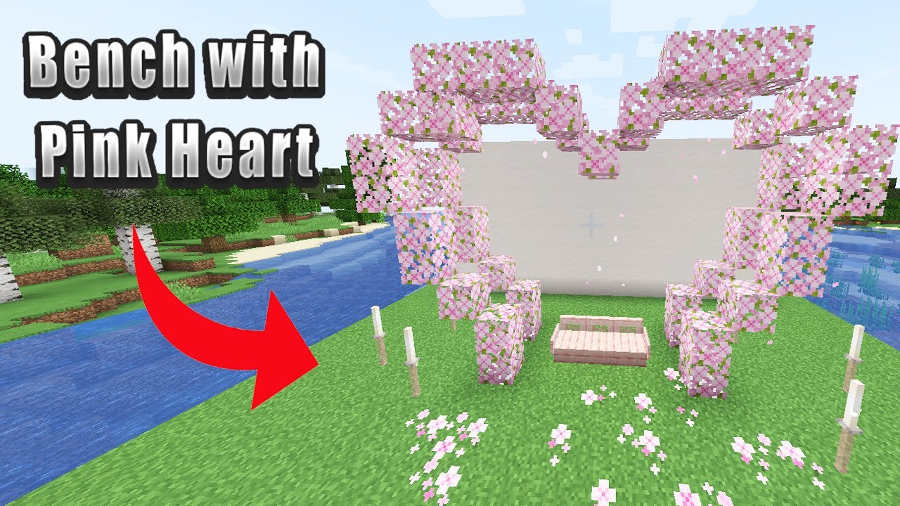 Minecraft Bench With Pink Heart Youtube