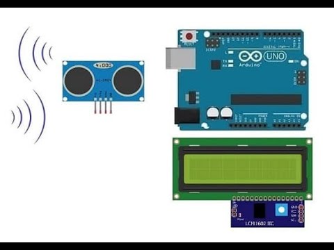 Use Of Hc Sr04 Sensor And I2c Lcd Screen By Arduino Uno Youtube