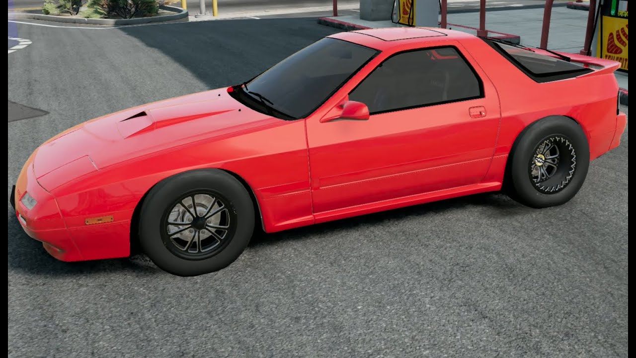 Beamngdrive Mazda Rx7 Fc 13b Turbo On The 1 4 Mile 8 Sec Youtube