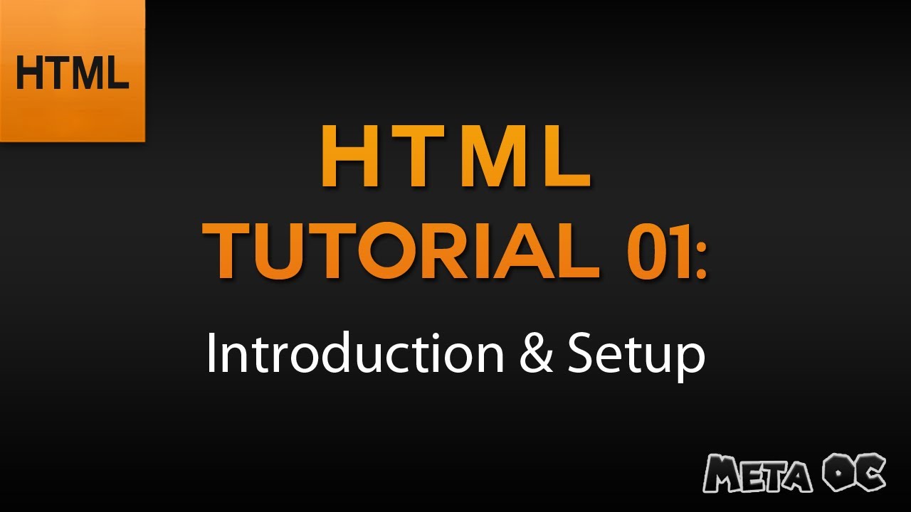 Html Tutorial 01 Introduction Setup Youtube