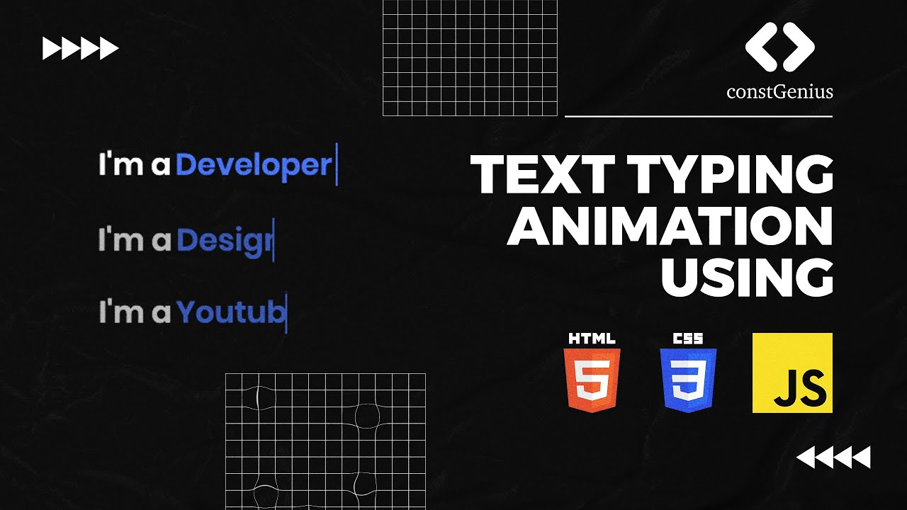 Text Typing Animation Using Html Css Javascript Auto Typing Effect On