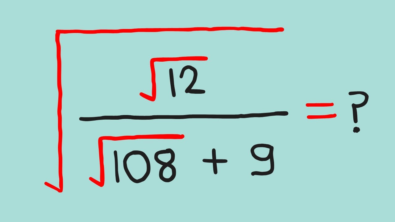 Sweden A Nice Square Root Algebra Problem Youtube