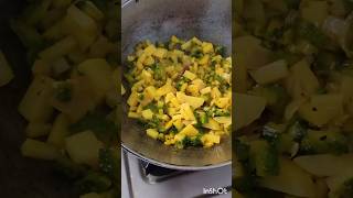 Karela Aalu Bhaji Potato Bittergourd Fry Shorts Bittergourd Viral ...