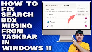 How To Fix Search Box Missing From Taskbar In Windows 11 Solution ...