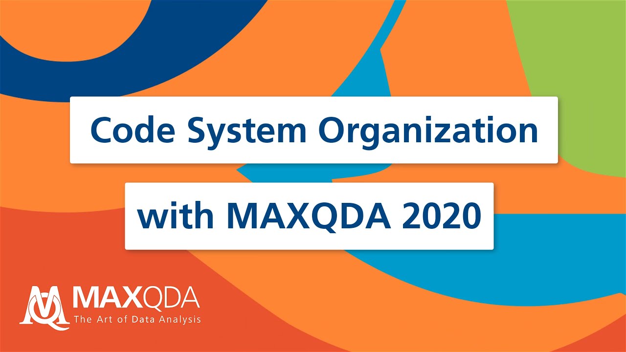 Organizing The Code System With Maxqda 2020 Youtube