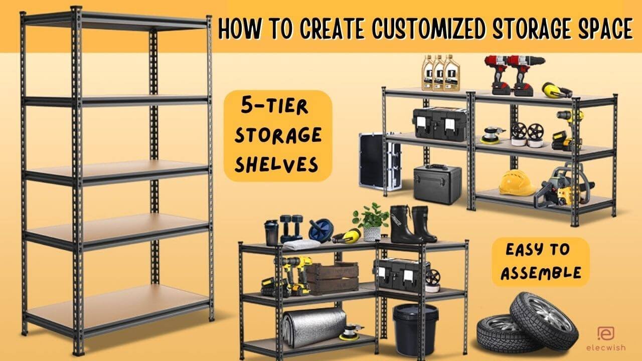 How To Assemble 5 Tier Storage Shelves Easy Shelf Installation