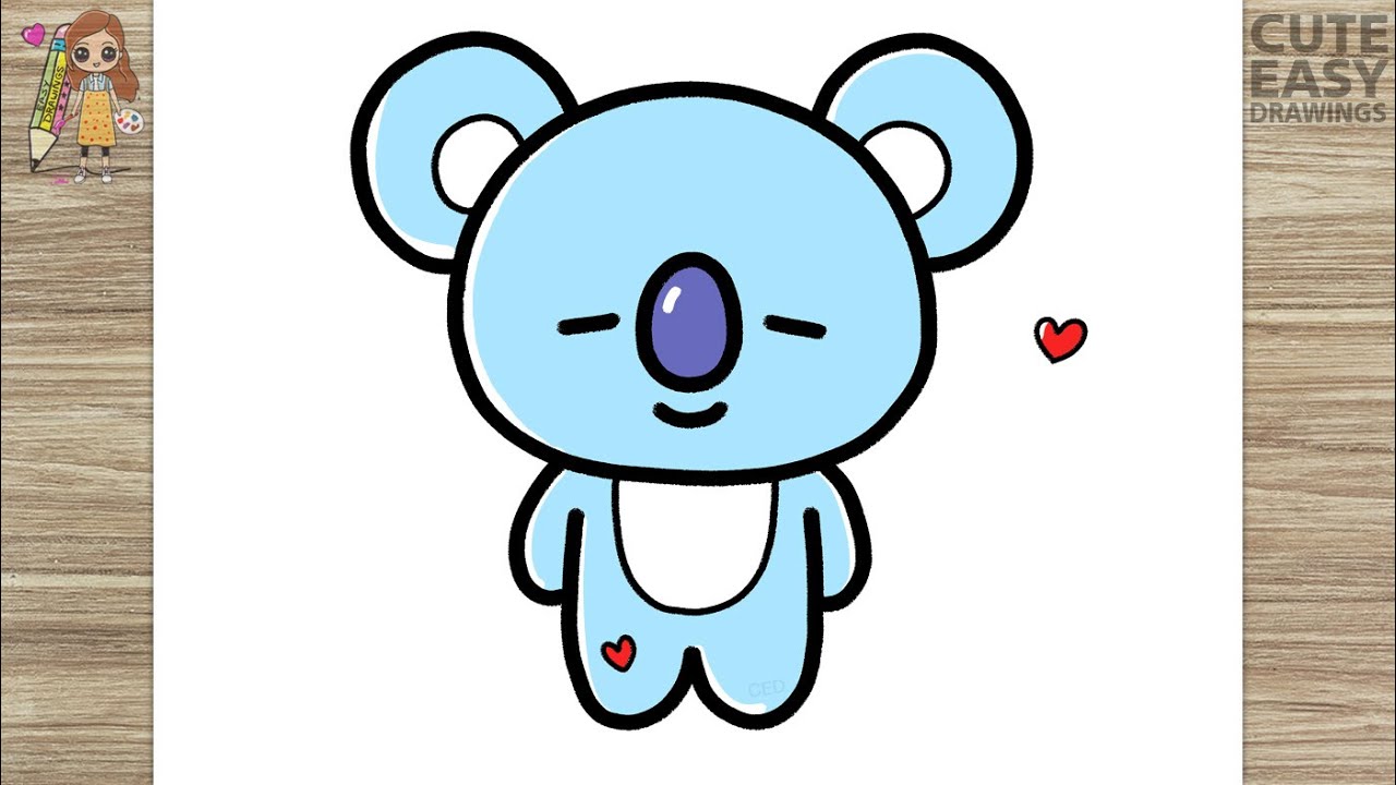 How To Draw Koya Bt21 Easy Como Desenhar Koya Bt21 Fácil Youtube