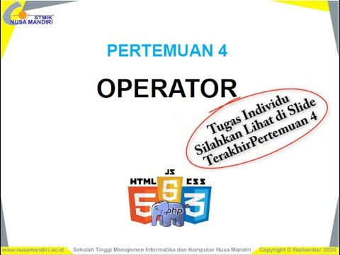 Penggunaan Operator Web Programming 1 Youtube