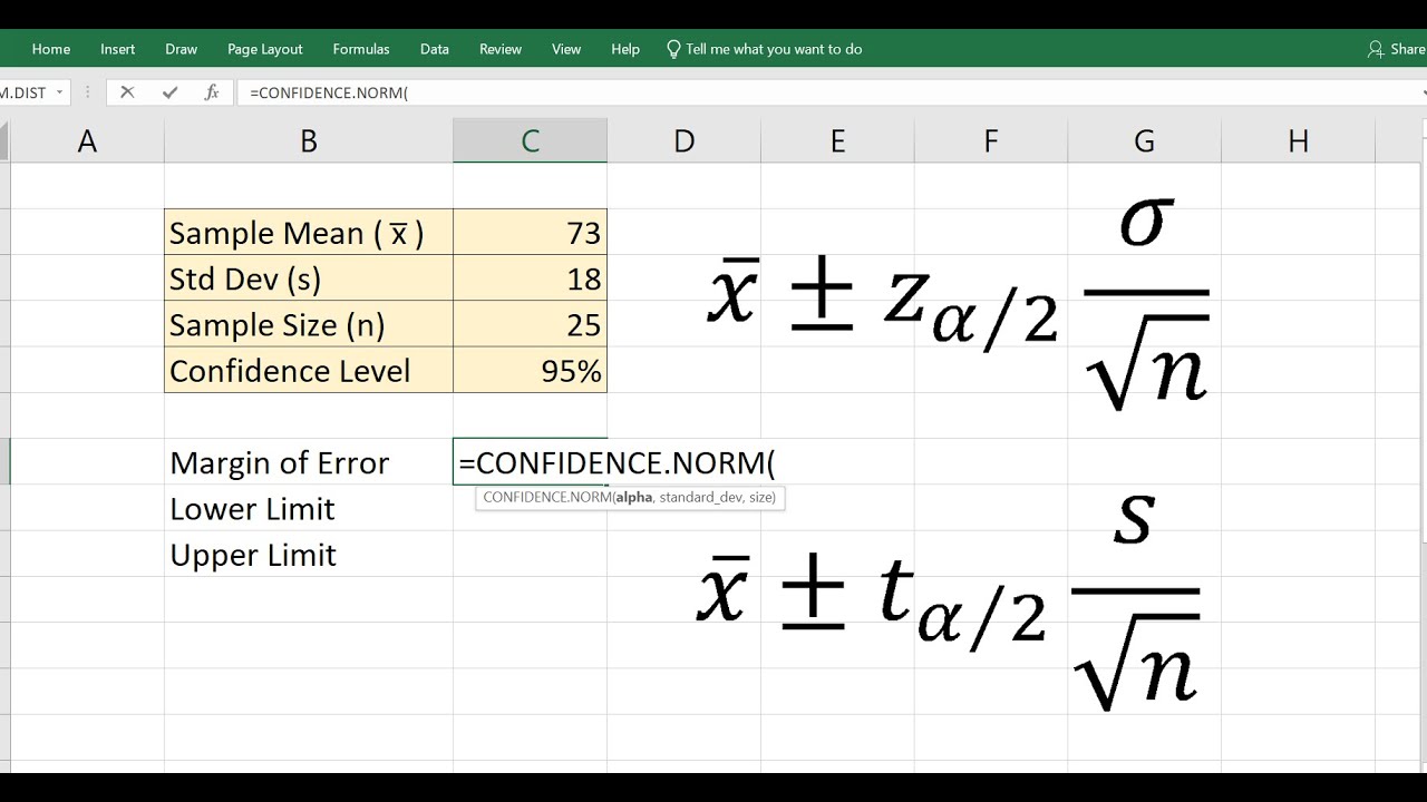 How To Find Z Value For The Confidence Interval Formula
