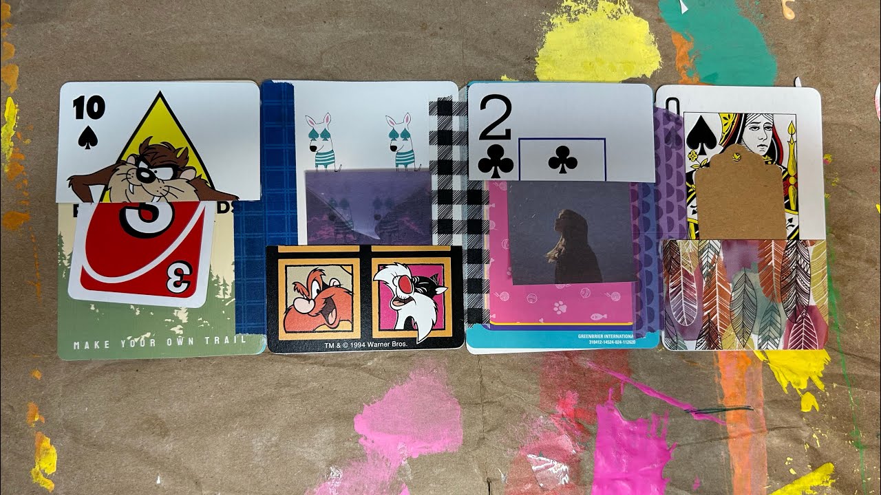 Shopmystash2023 Altered Playing Cards Turned Into Accordion Pockets
